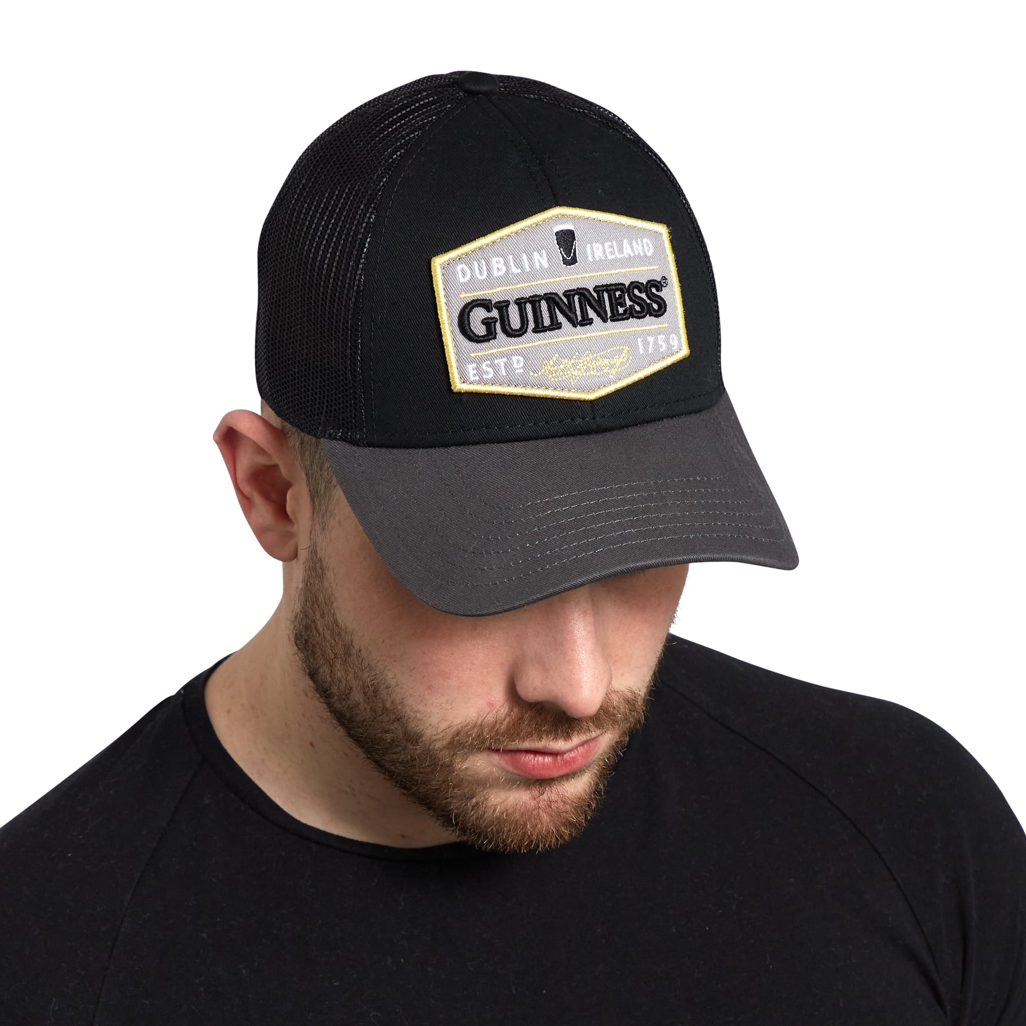Shop Trucker Grey Embroidered Patch Cap | The James Trading Group