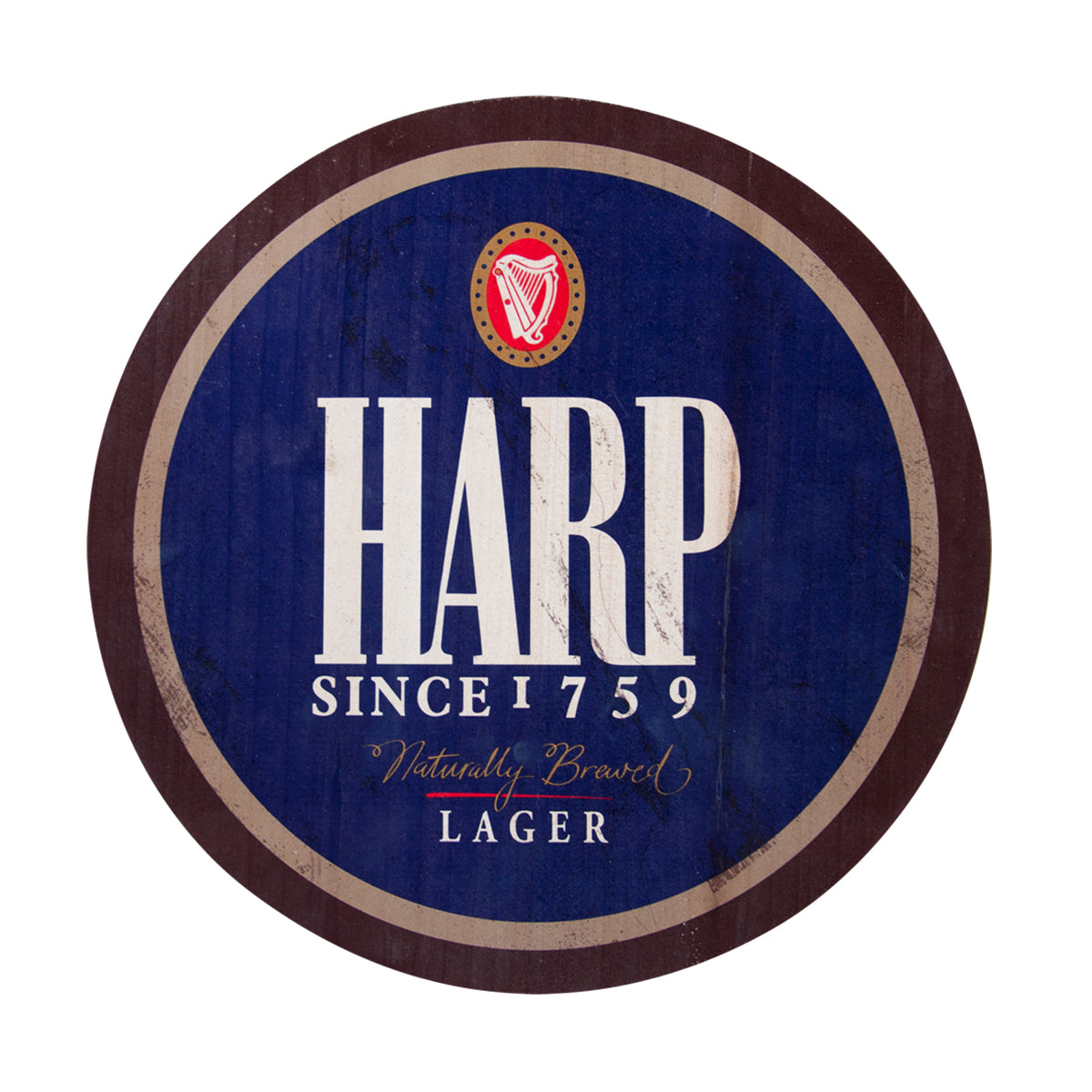 Harp Blue Label Wooden Bottle Top